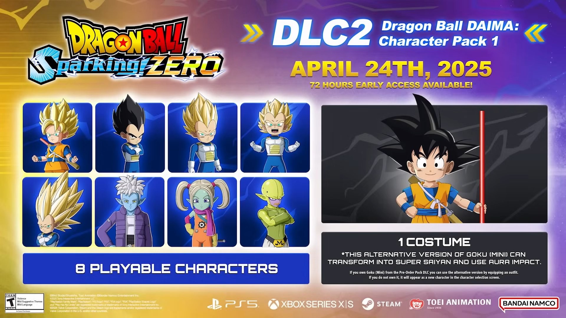 DRAGON BALL: Sparking! ZERO añade ocho nuevos personajes jugables de ...